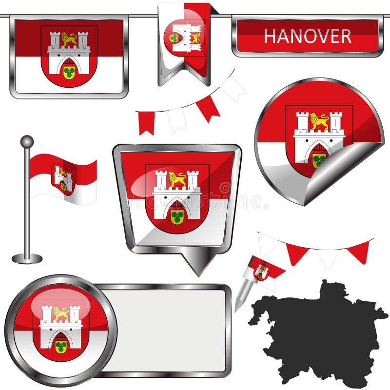 Flag of Hanover, Germany stock vector. Illustration of flag - 178754548