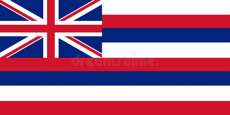 Flag of Hawaii stock illustration. Illustration of territory - 93892278