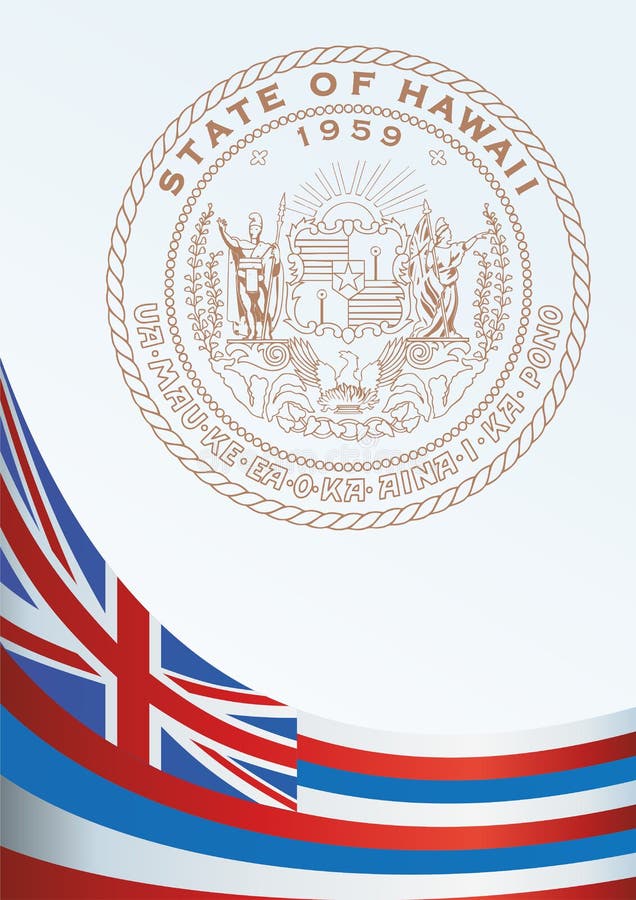 Flag of Hawaii, Template for the Award, an Official Document Stock ...