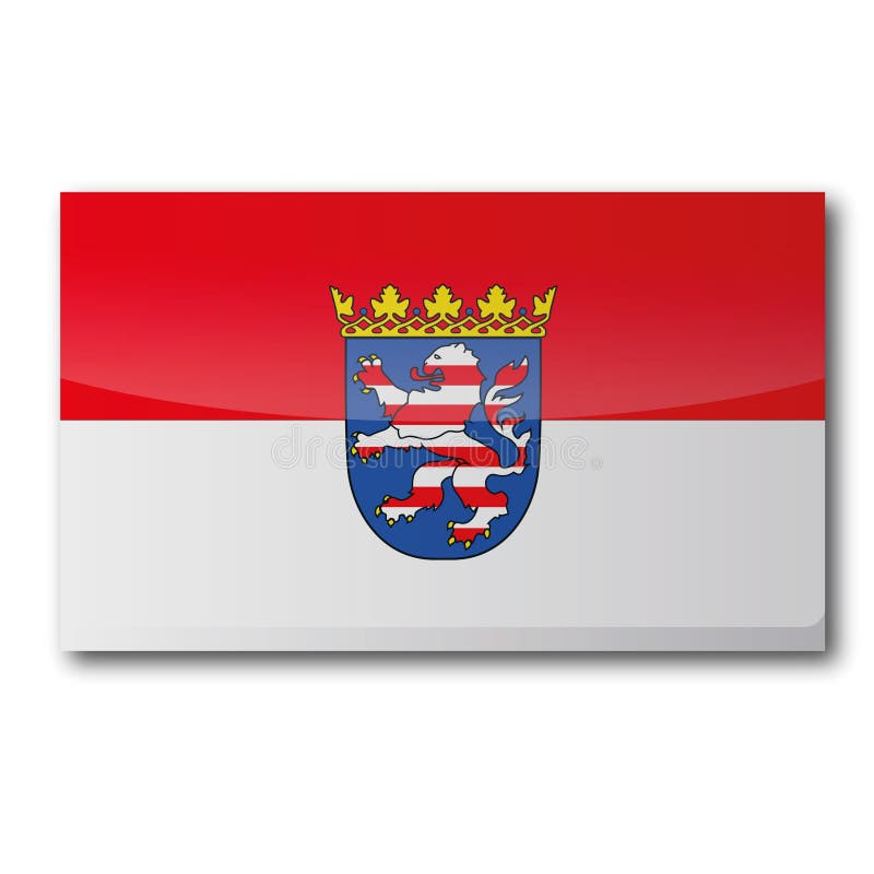 Flag of Hesse the Land of Germany Stock Illustration - Illustration of ...