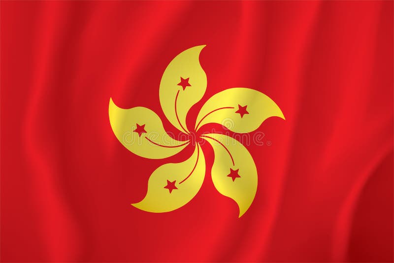 Flag of Hong Kong. Vector Drawing Stock Vector - Illustration of ...