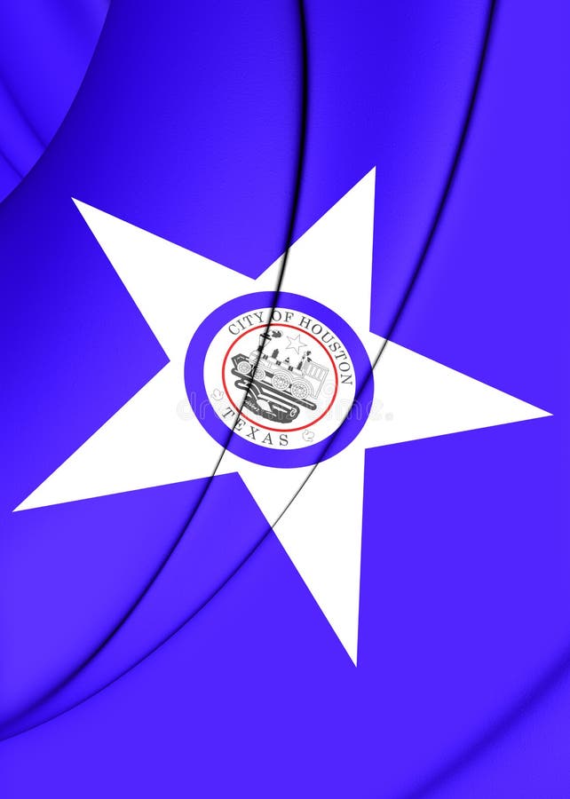 Flag of Houston Texas, USA. Stock Illustration - Illustration of seal ...