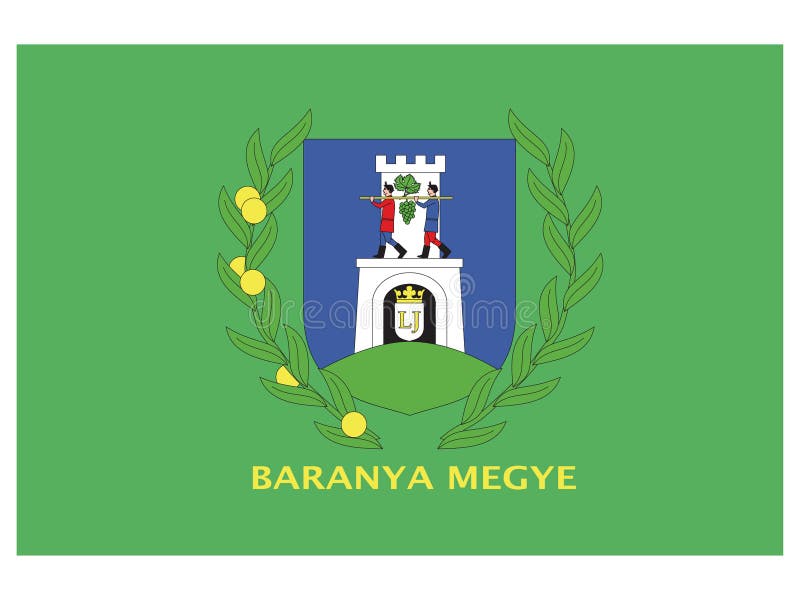 County Flag of Baranya stock vector. Illustration of europe - 178917107