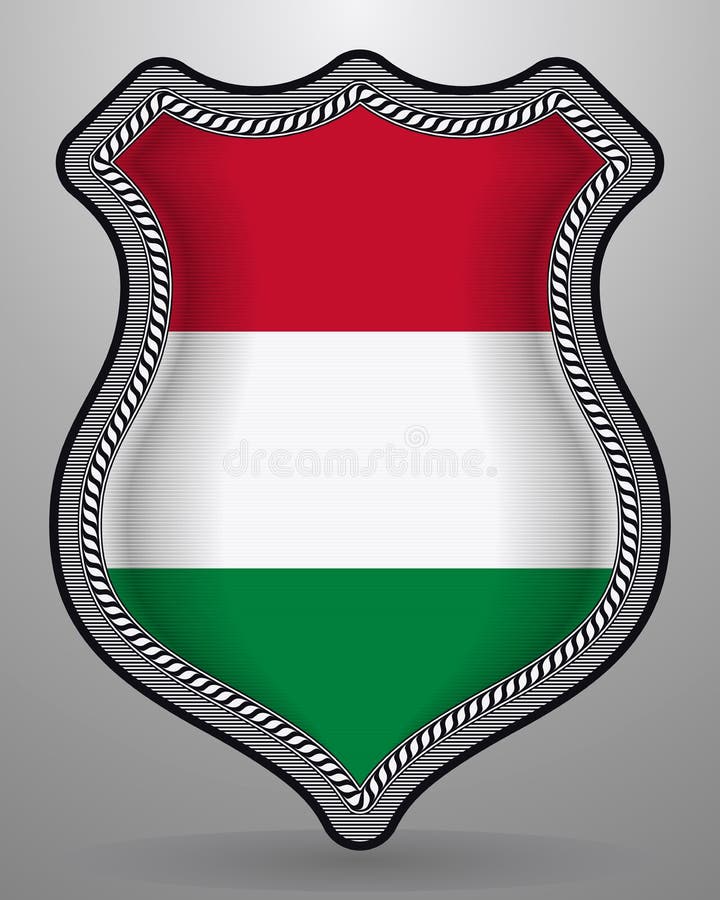 Flag of Hungary. Vector Badge and Icon Stock Vector - Illustration of ...