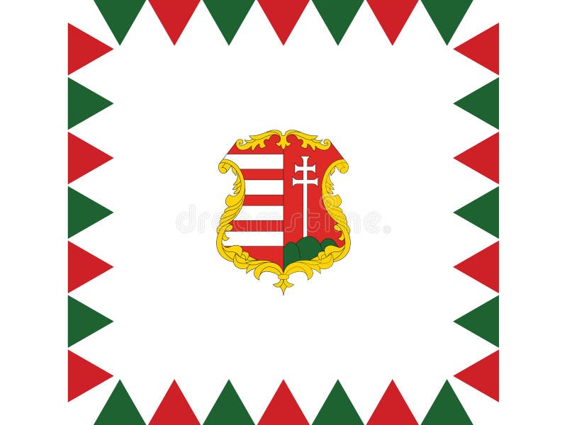 Flag of Hungary 1848 stock vector. Illustration of hunyadi - 198522023