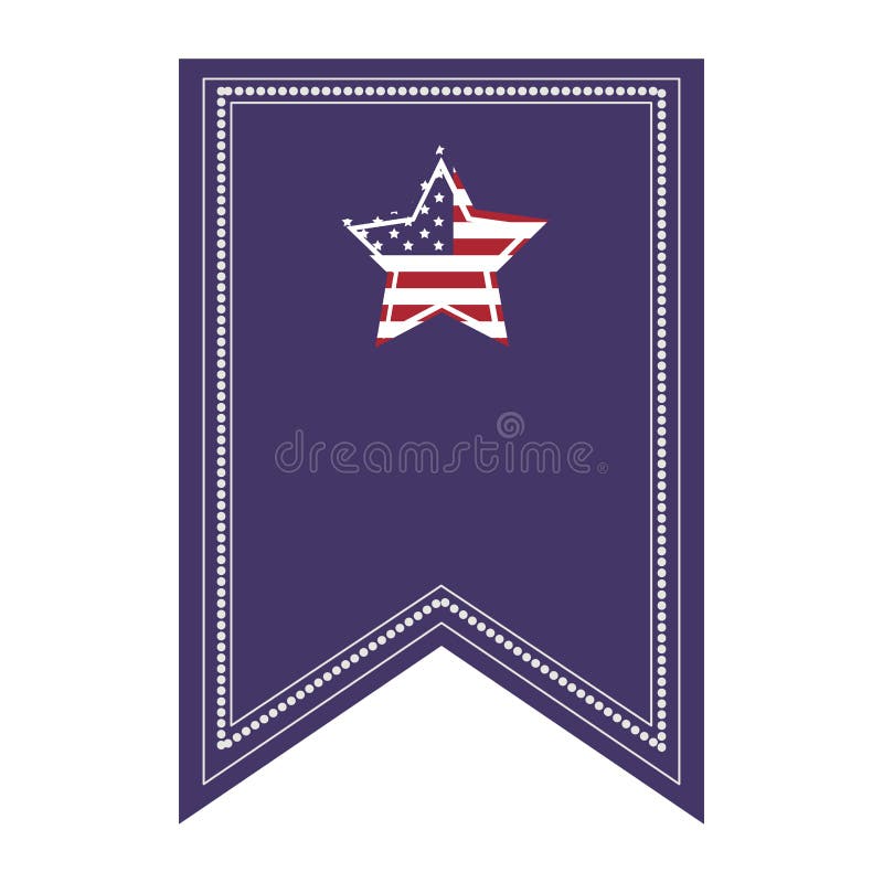Flag Icon with American Star Stock Illustration - Illustration of ...