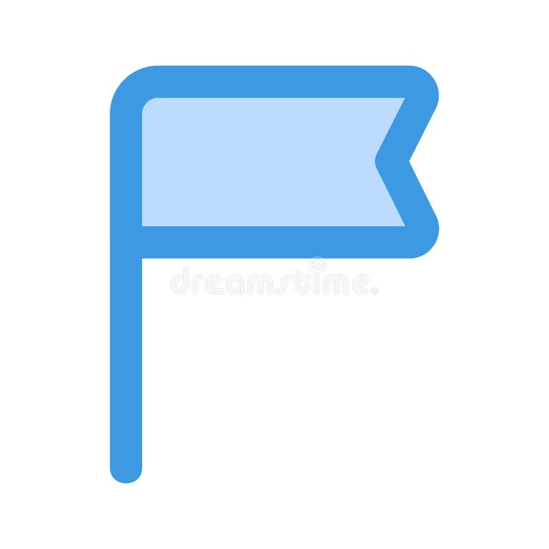 Flag Icon in Blue Style for Any Projects Stock Vector - Illustration of ...