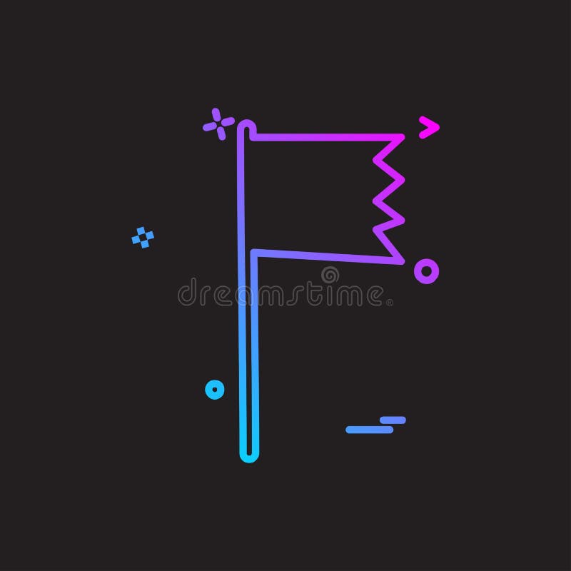 Flag icon design vector stock vector. Illustration of color - 132440467