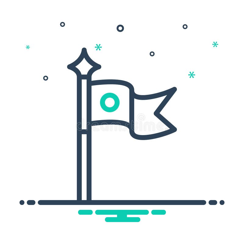 Mix Icon for Flag, Freedom and Pennant Stock Vector - Illustration of ...