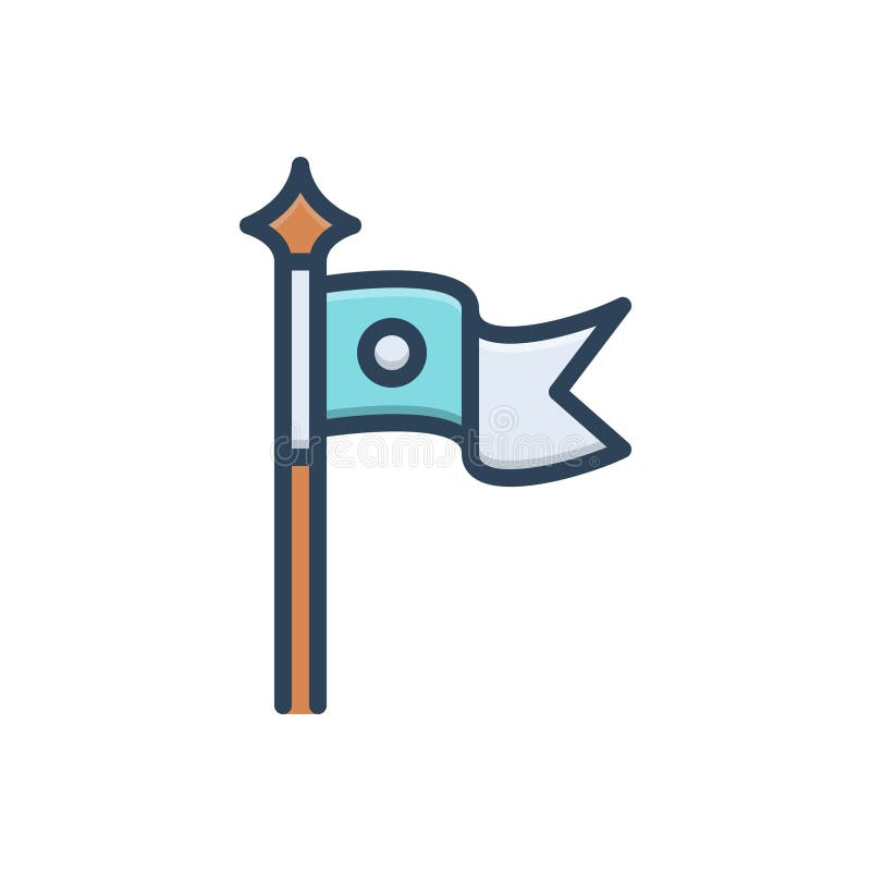 Color Illustration Icon for Flag, Freedom and Pennant Stock ...