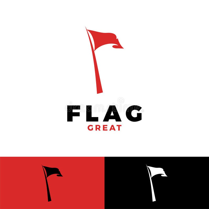 Flag Icon Logo Design Template Stock Vector - Illustration of ...
