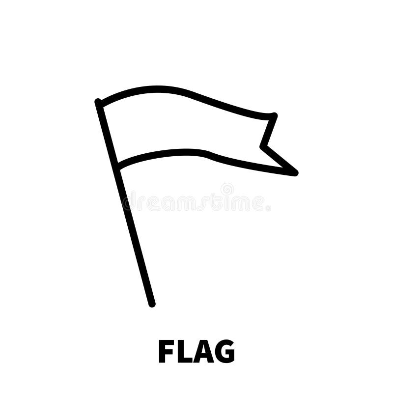 Flag Icon or Logo in Modern Line Style. Stock Vector - Illustration of ...