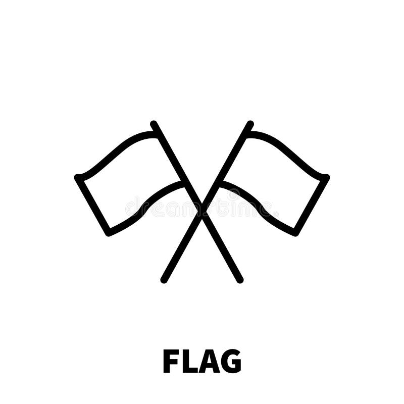 Flag Icon or Logo in Modern Line Style. Stock Vector - Illustration of ...