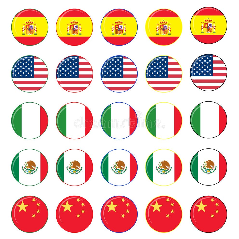 Button Icon Flag Set Stock Illustrations – 46,101 Button Icon Flag Set ...