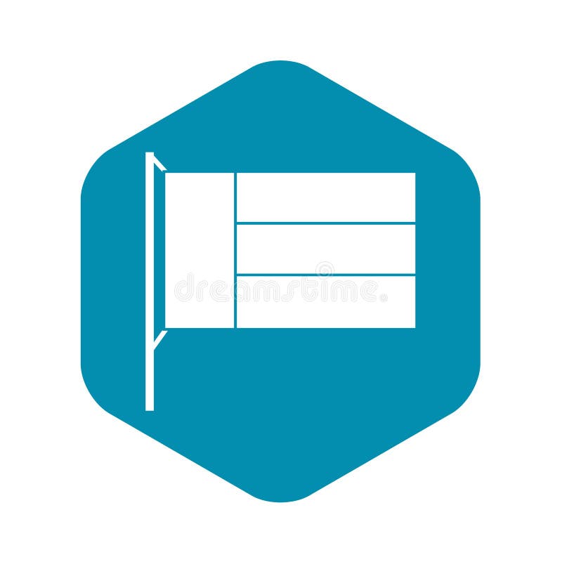 Flag icon, simple style stock vector. Illustration of national - 154441807