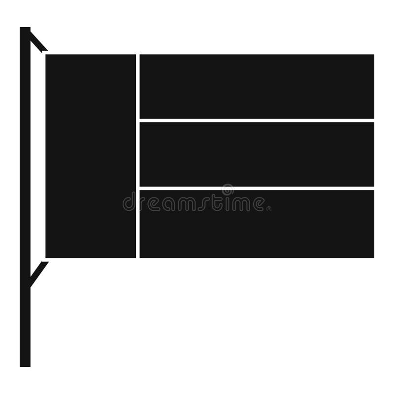 Flag icon, simple style stock vector. Illustration of government - 85981526