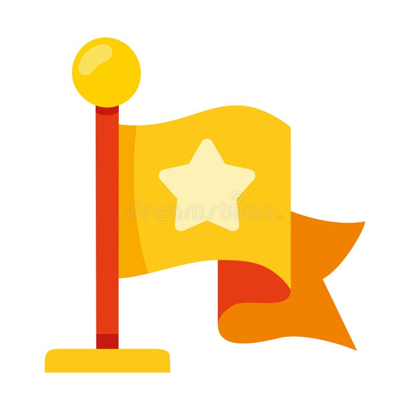 Award flag with star stock vector. Illustration of star - 361311785