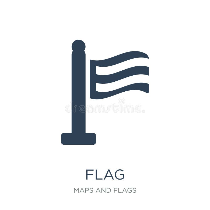 Flag Icon in Trendy Design Style. Flag Icon Isolated on White ...