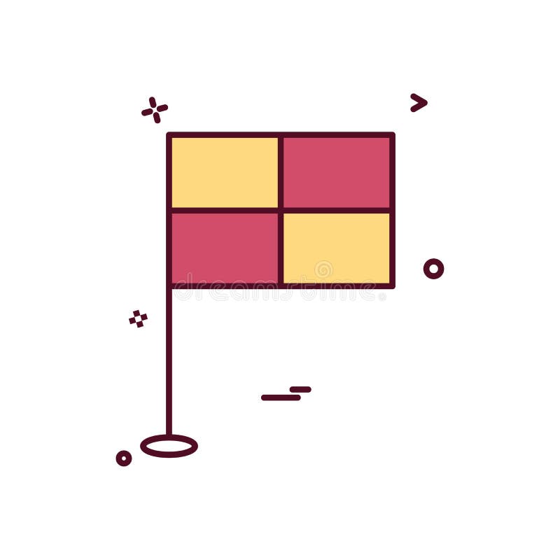 Flag icon vector design stock vector. Illustration of symbol - 125526474