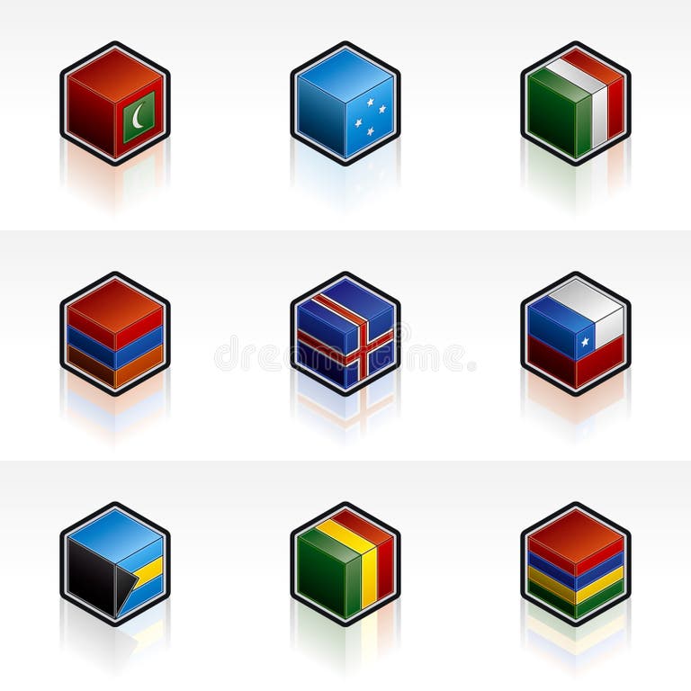Cube Flag World Stock Illustrations – 497 Cube Flag World Stock ...