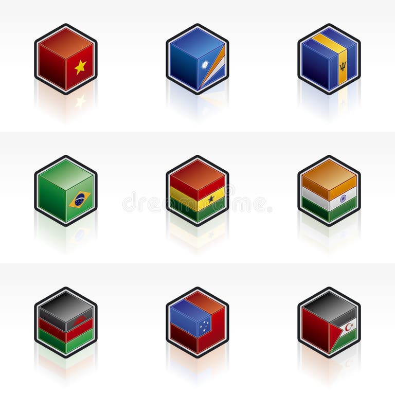 World Flags Cube Stock Illustrations – 102 World Flags Cube Stock ...