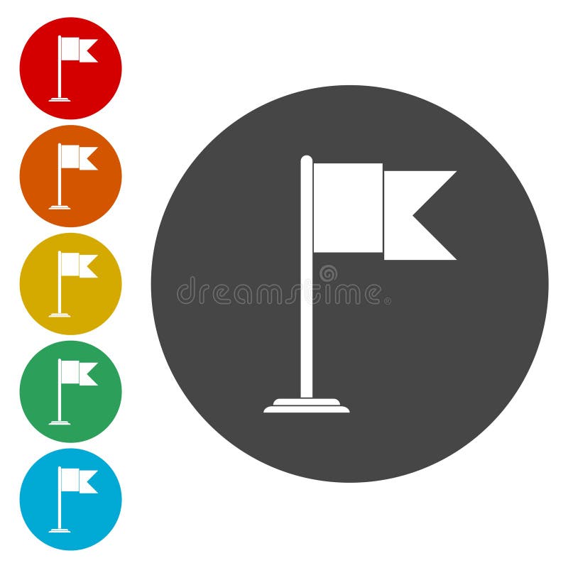 Flag Icons set stock vector. Illustration of collection - 132665694