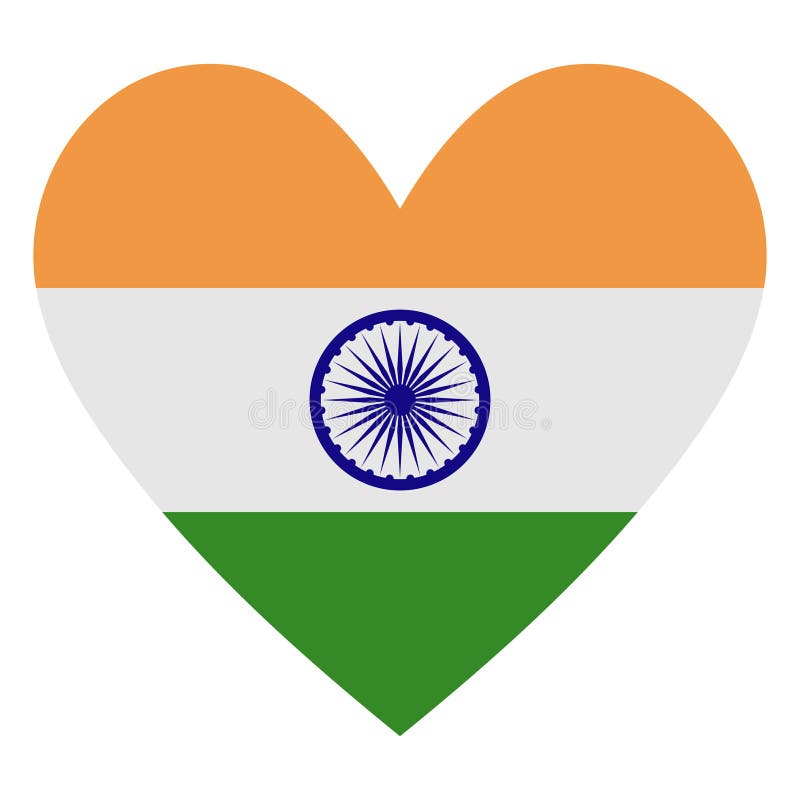 Heart for India stock vector. Illustration of holiday - 125613157