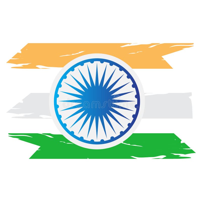 Flag of India stock vector. Illustration of republic - 97186926