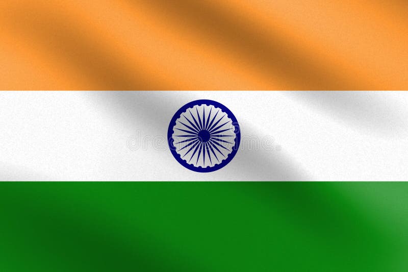 Flag of India with Paper Texture and Light Stock Vector - Illustration ...