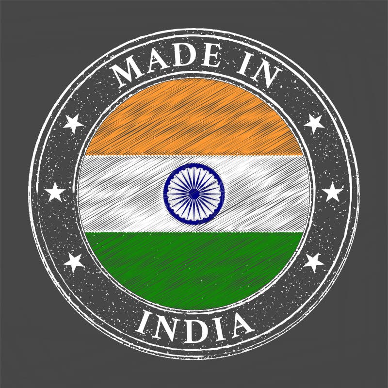 Made in India template stock vector. Illustration of icon - 155413963