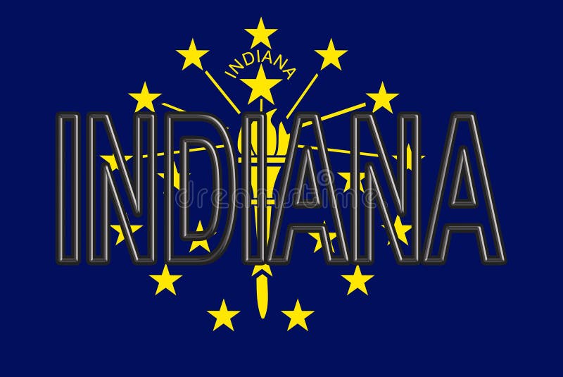 Flag of Indiana stock illustration. Illustration of sovereignty - 93892710