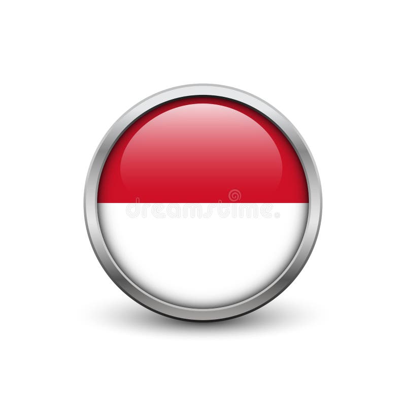 Indonesia Button Flag Round Shape Stock Illustration - Illustration of ...