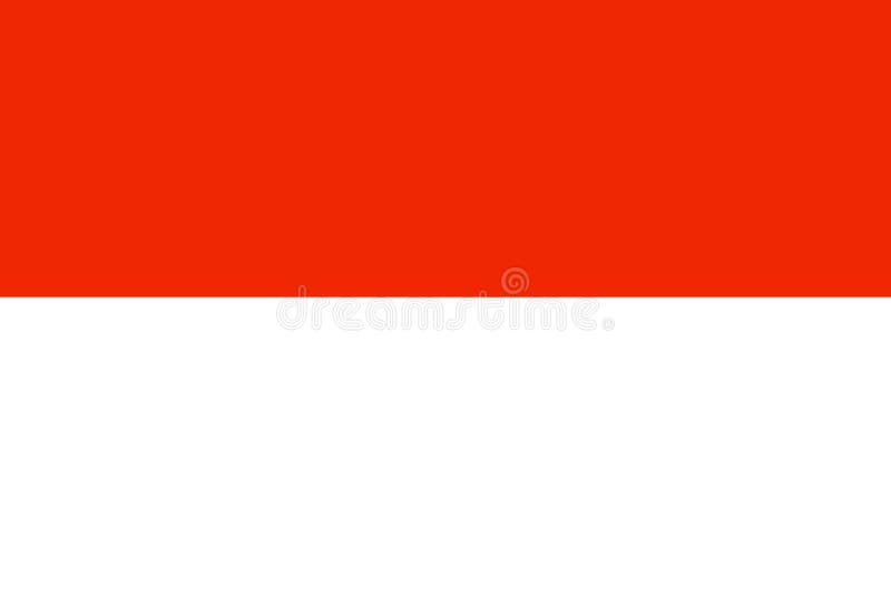 Flag of Indonesia in Official Rate and Colors Vector Stock Illustration ...