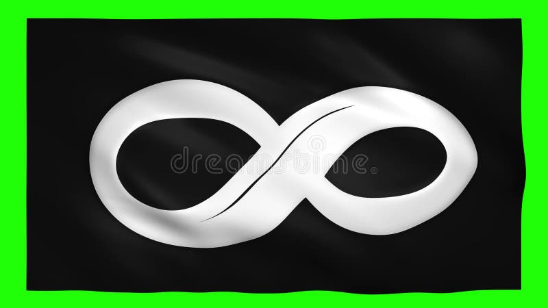 Infinity Flag on Green Screen for Chroma Key Stock Footage - Video of ...