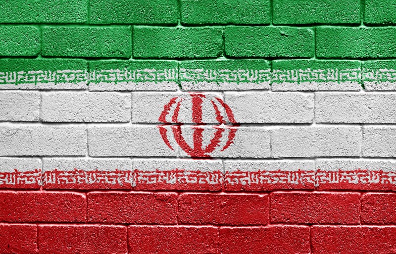 Flag of Iran on brick wall stock image. Image of country - 9776739