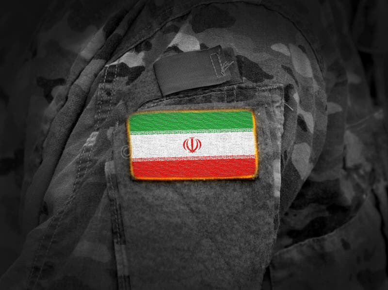 Flag of Iran on Soldiers Arm Collage Stock Image - Image of guard, army ...