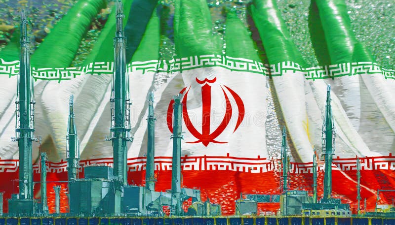 Flag of Iranian stock illustration. Illustration of nation - 303105271