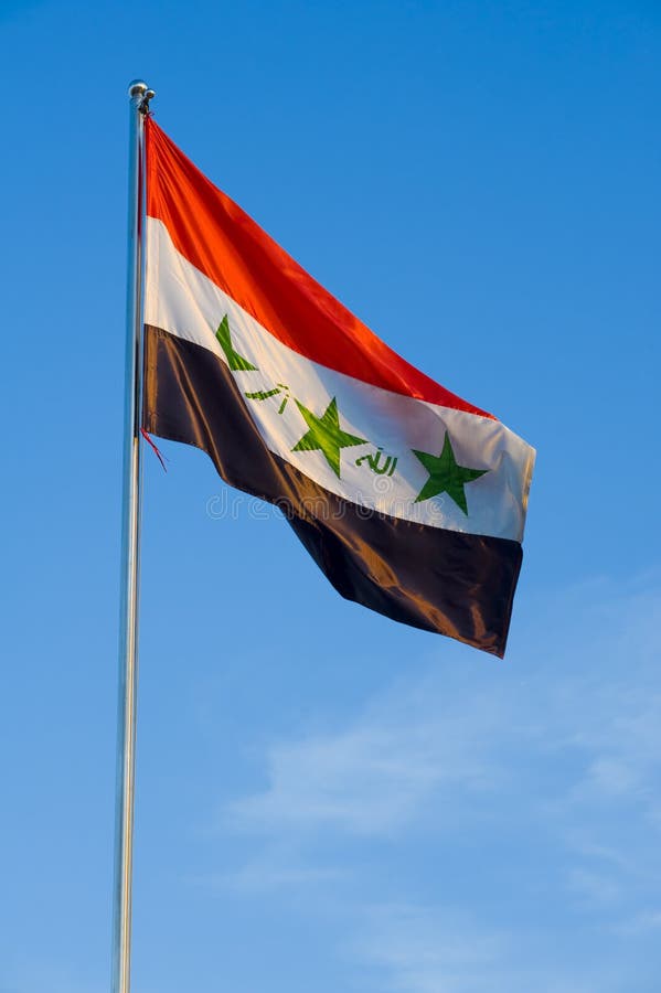 Iraqi flag stock photo. Image of national, baghdad, east - 1610734