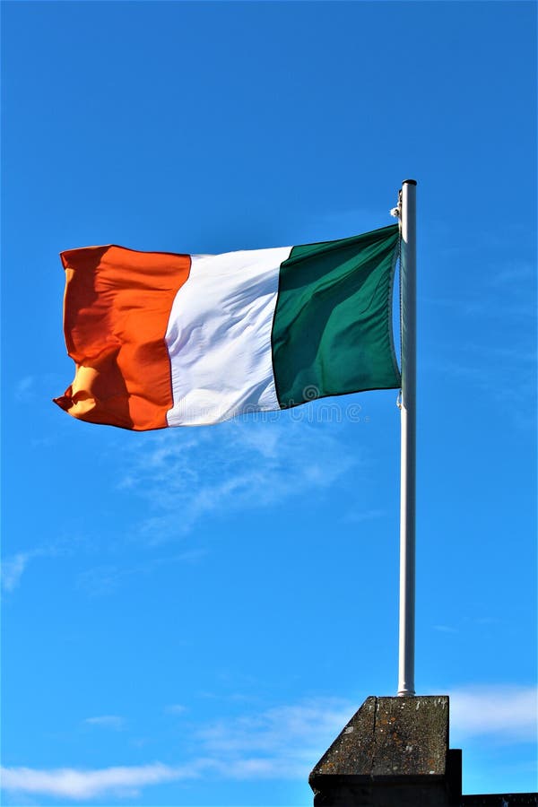 Irish Flag Waving in Breeze Stock Photo - Image of eire, cloth: 10353398