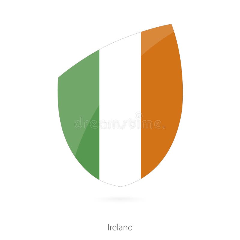 Flag of Ireland in the Style of Rugby Icon Stock Vector - Illustration ...