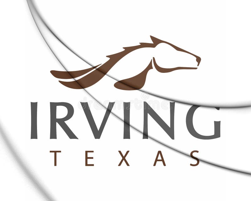 Flag of Irving Texas State, USA. 3D Illustration Stock Illustration ...