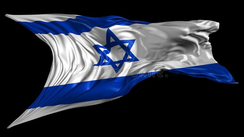 Flag of Israel Realistic Waving on Green Screen. Seamless Loop ...