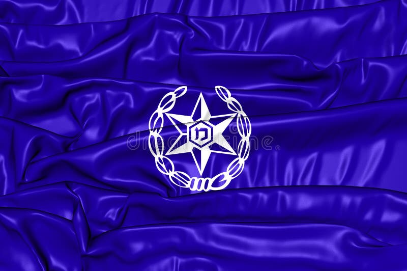 Flag of Israel Police stock illustration. Illustration of wave - 81724345