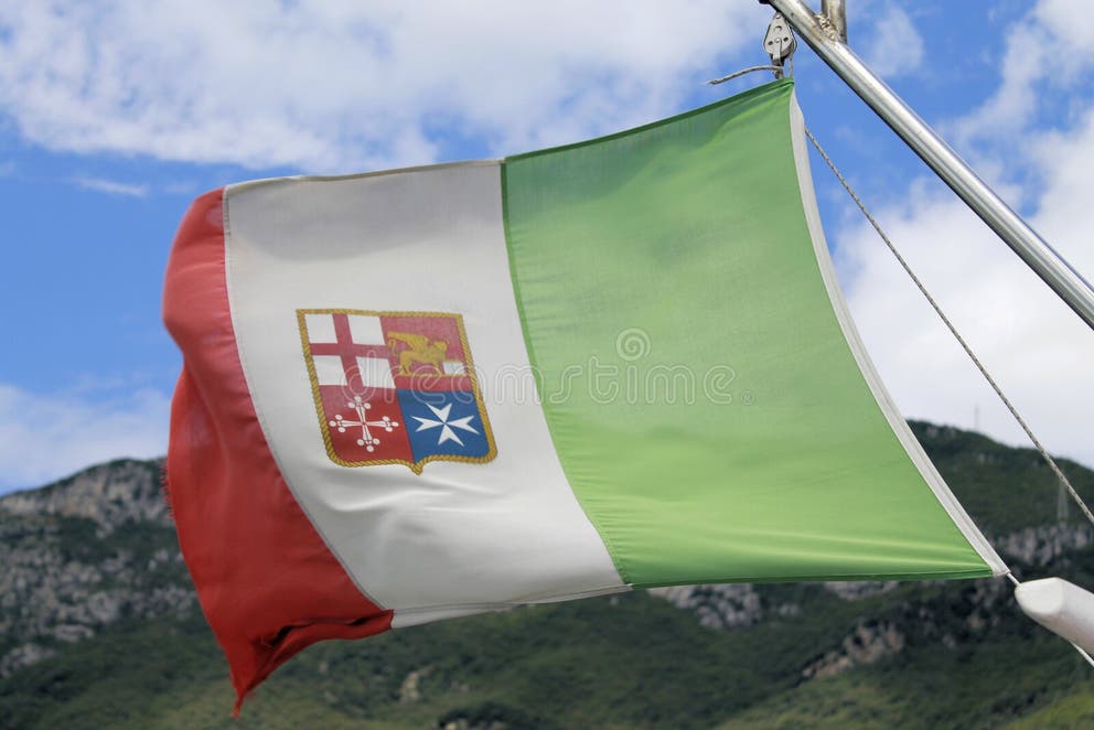 Flag stock photo. Image of naval, navy, italy, metallic - 45575996