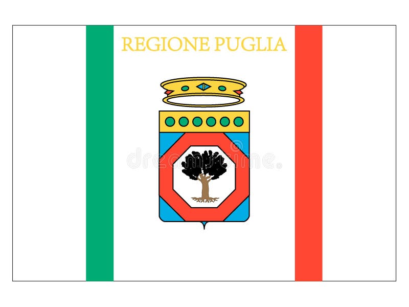 Flag of Apulia stock vector. Illustration of format - 117870120