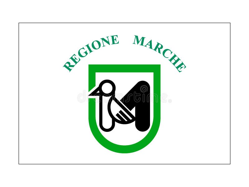 Flag of the Italian Region of Marche Stock Vector - Illustration of ...