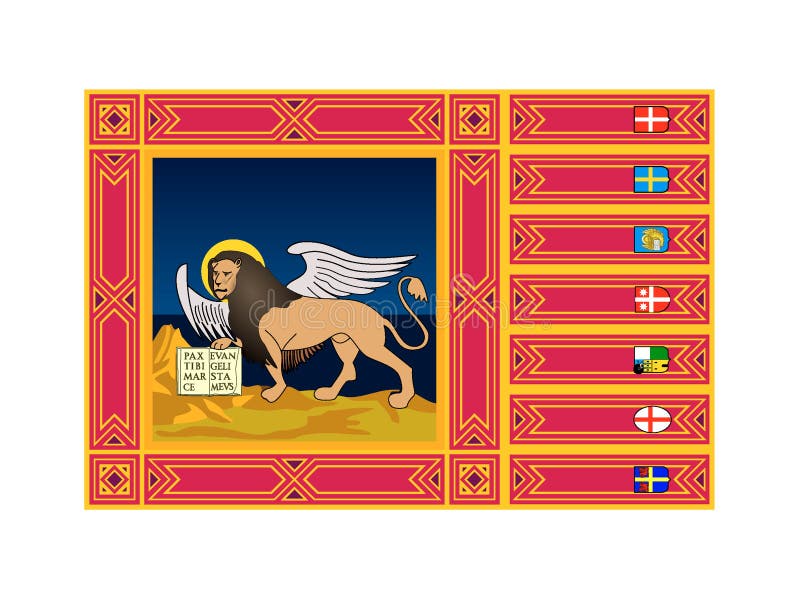 Flag of the Italian Region of Veneto Stock Vector - Illustration of ...