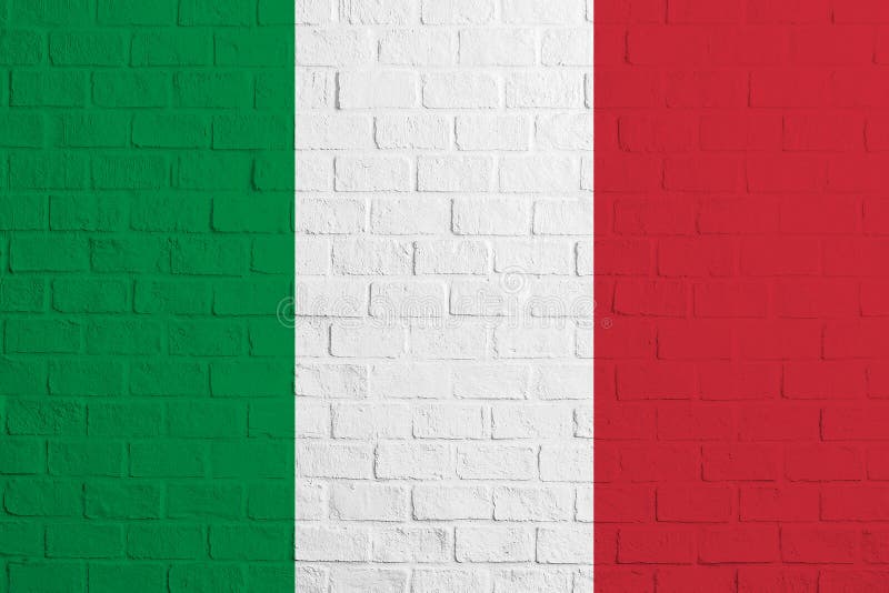 Flag of Italy Brick Wall Texture of the Flag of Italy Stock Image ...