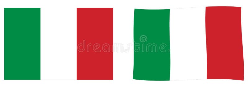 Flag of Italy. Simple and Slightly Waving Version. Stock Vector ...