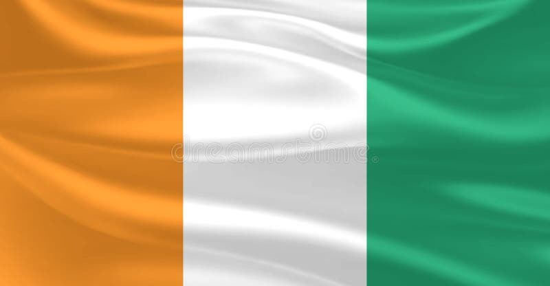 Flag of Ivory Coast Flying in the Air Stock Illustration - Illustration ...